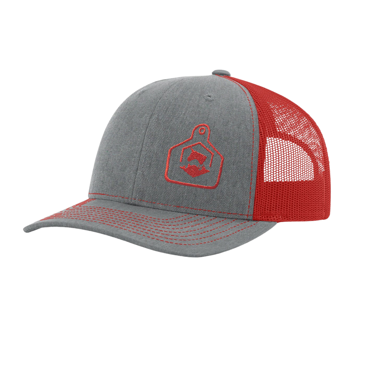 Red Ear Tag Hat – Broncs and Donks